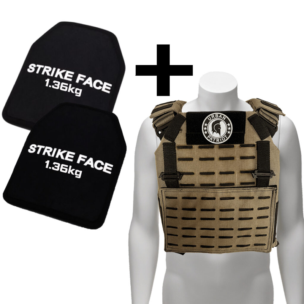 Urban Patriot "MAVERICK" plate carrier and Level III+ plate combo (Tan ...